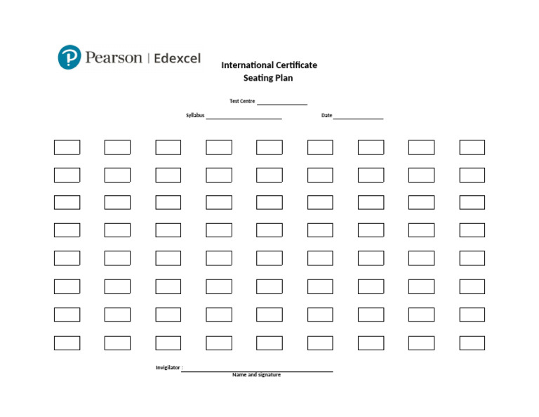 Pte G Seating Plan Template | PDF