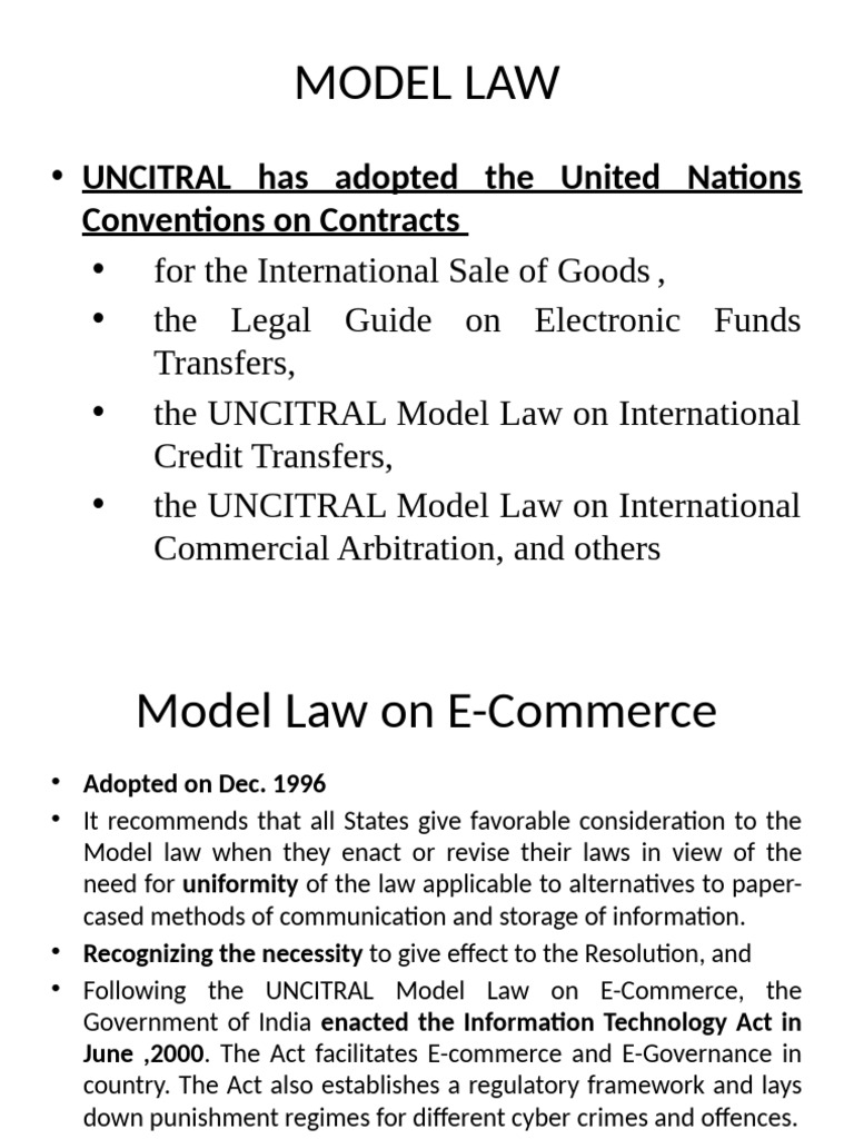 Model Law | PDF