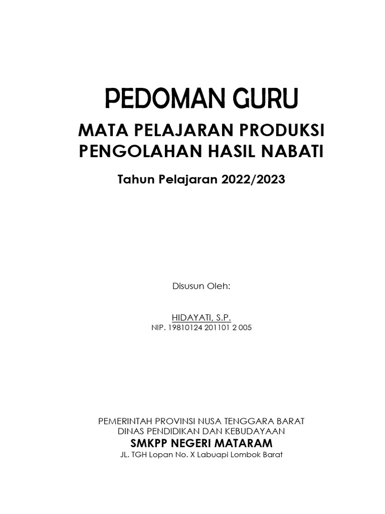 Buku Pedoman Guru 22-23 | PDF