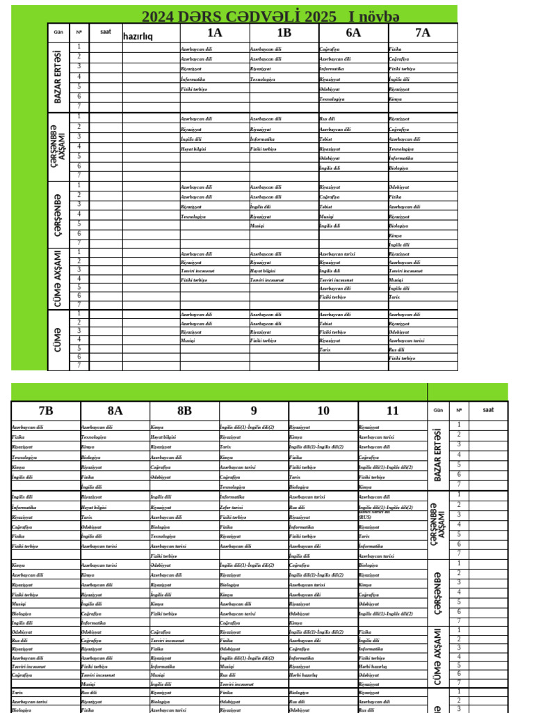 Ders Cedveli Quşcu Mektebi | PDF