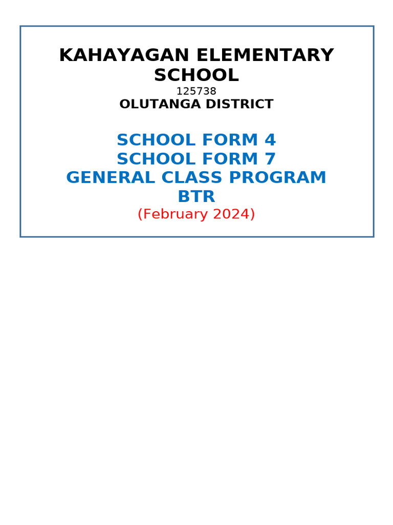 Cover Page Sf7 Gcp | PDF