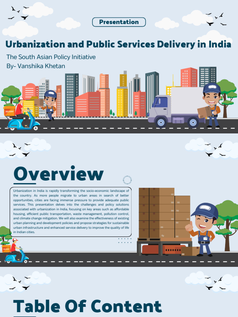 Urbanization and Public Services Delivery in India | PDF