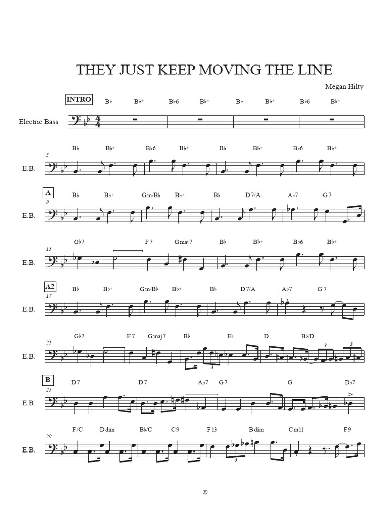 THEY JUST KEEP MOVING THE LINE - Score | PDF