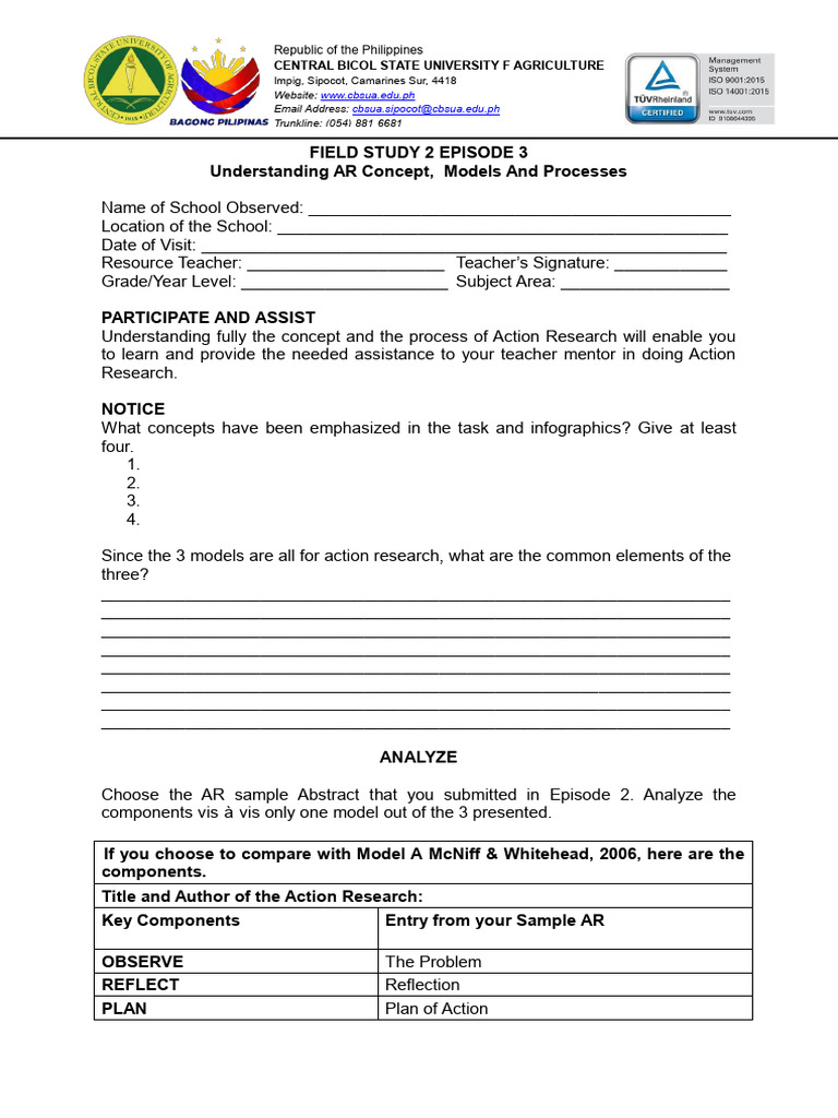 Fs2 Ep. 3 Answer Sheet | PDF