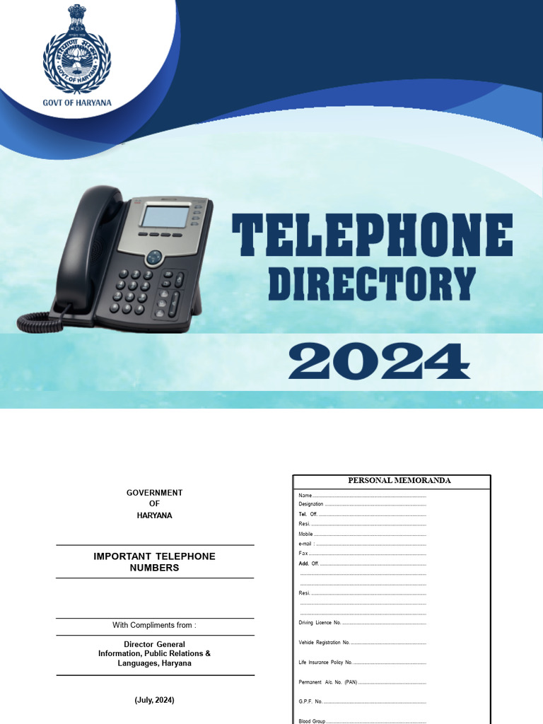 Telephone Directory FINAL - 12.07.2024 | PDF