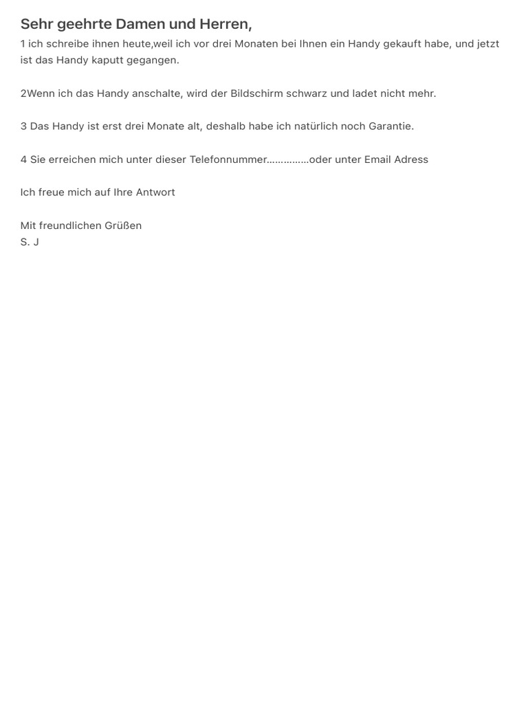 Sehr Geehrte Damen Und Herren | PDF