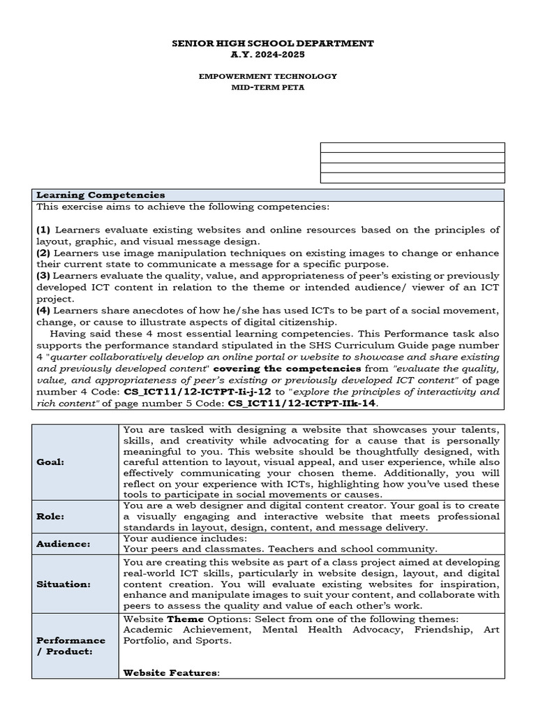Midterm Peta Etech | PDF