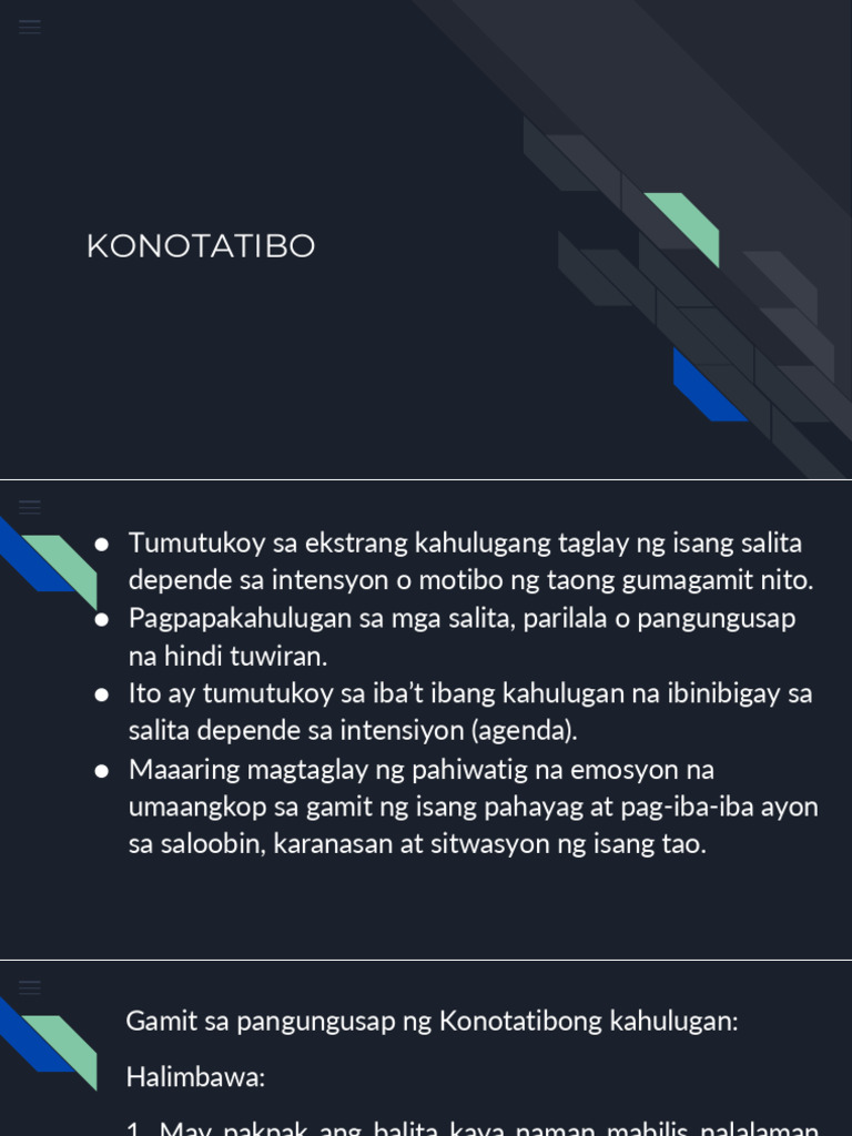 Denotatibo at Konotatibo | PDF