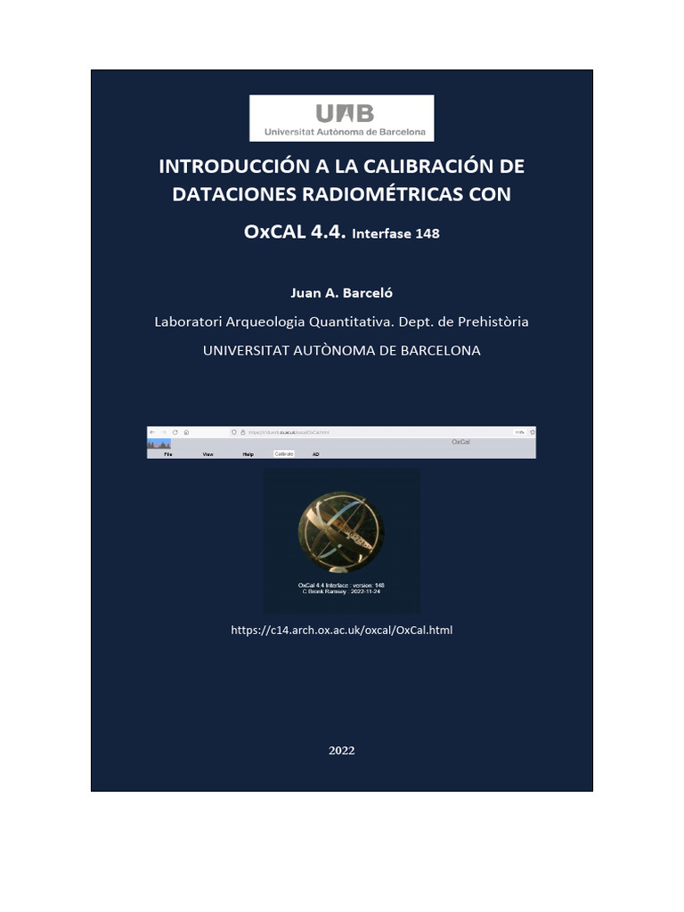 INTRODUCCION A OxCAL 4 4 Interfase 148 2 | PDF