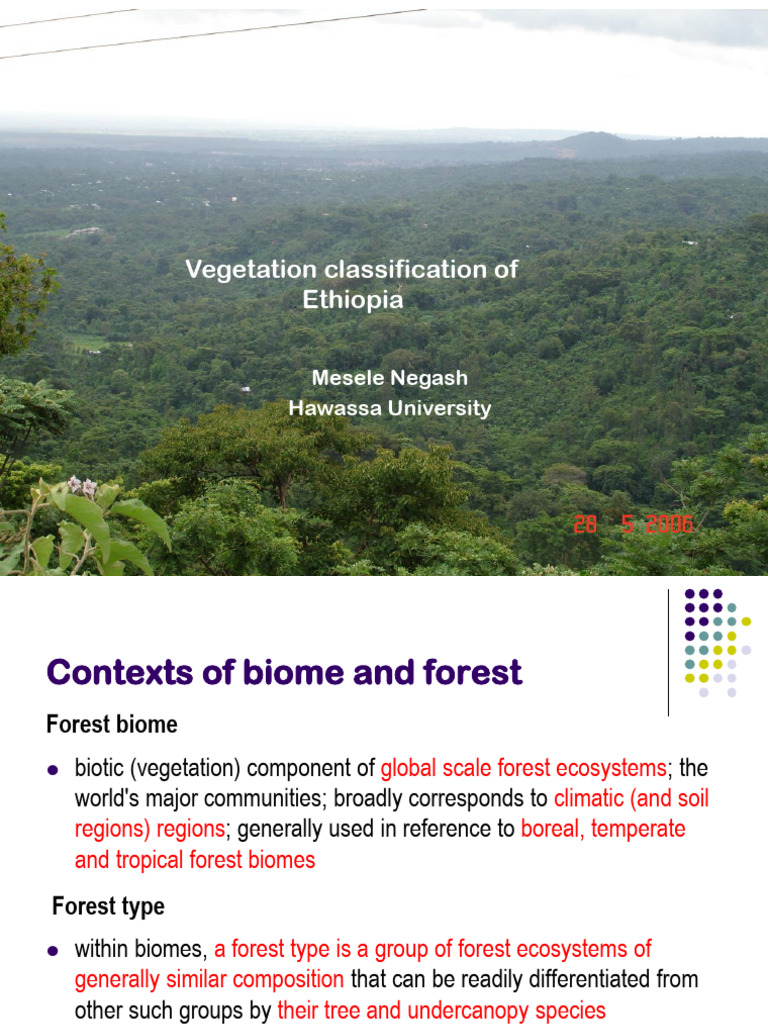 Vegetation classification in Ethiopia 2 | PDF