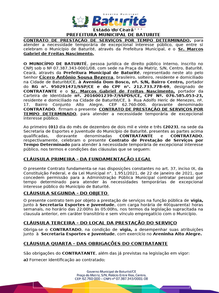 Marcos Gabriel de Freitas Nascimento | PDF