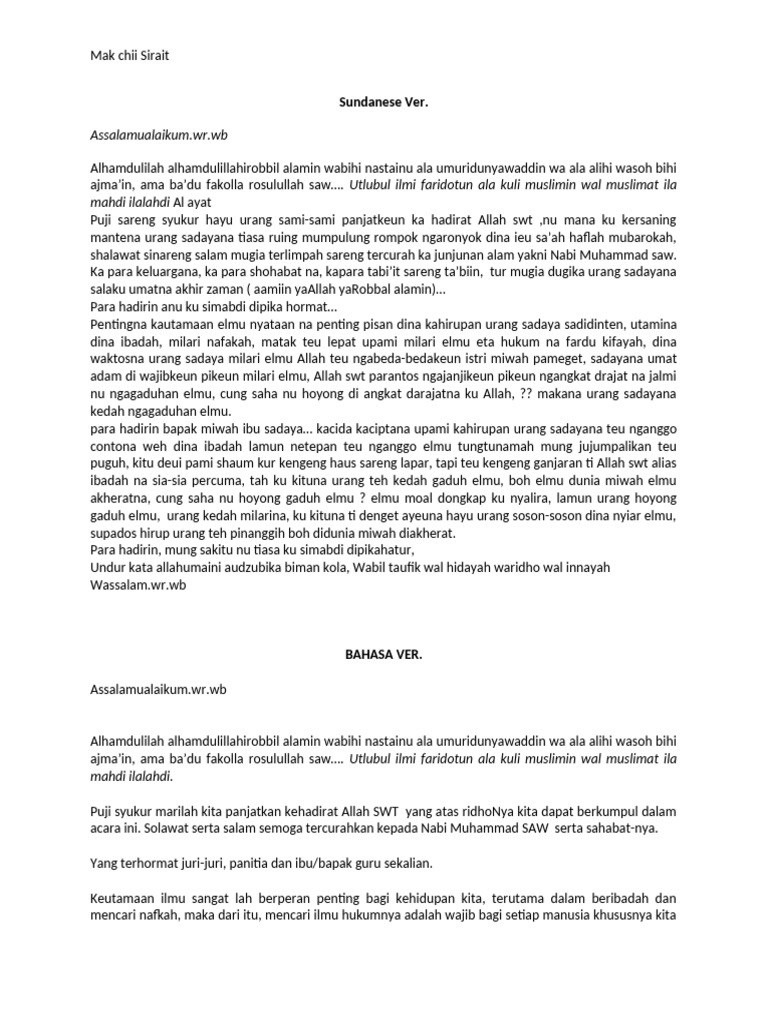 Teks Pidato Fix | PDF