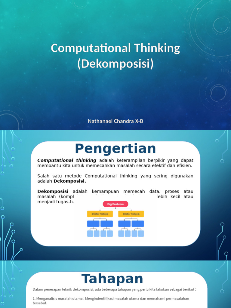 Computational Thinking Dekomposisi | PDF