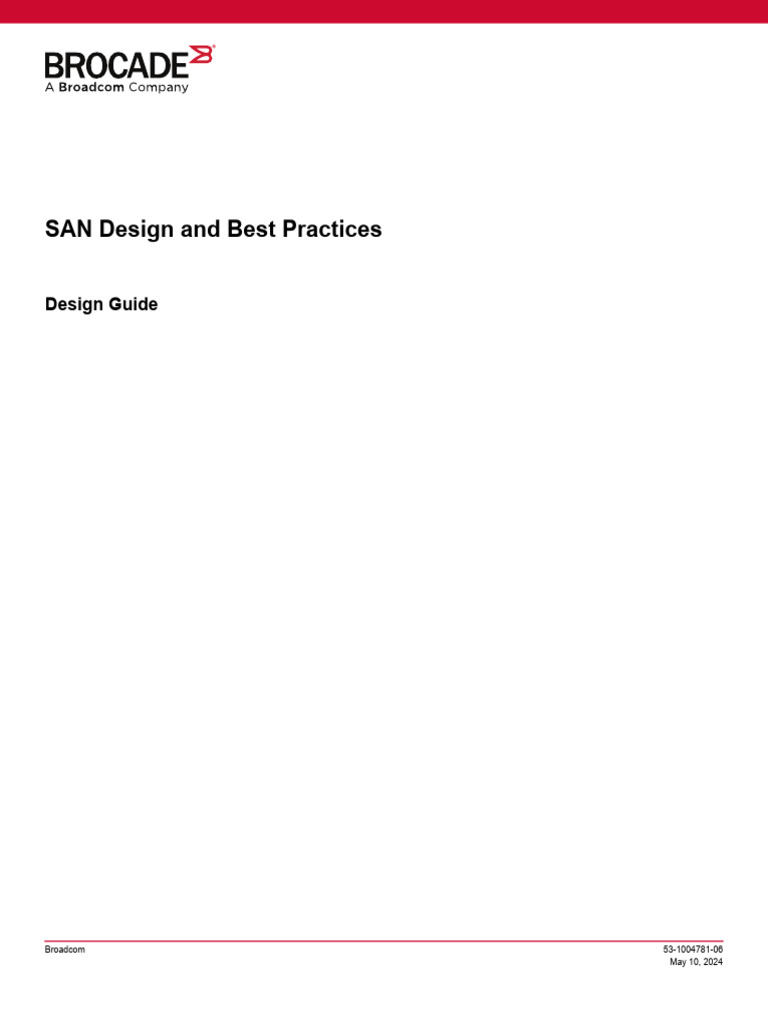 Broadcom SAN Design and Best Practices | PDF