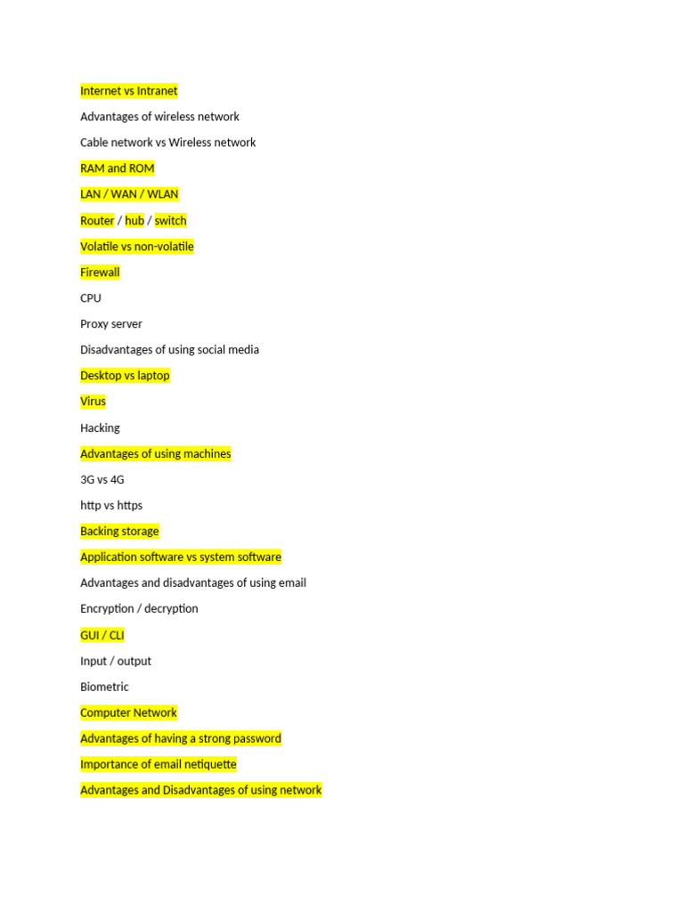 ICT Questions (G-10) IGCSE | PDF