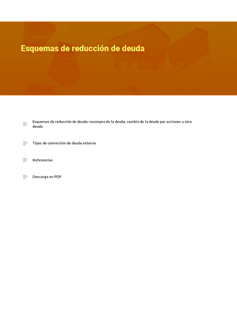 M3 L3 - Esquemas de Reducción de Deuda | PDF