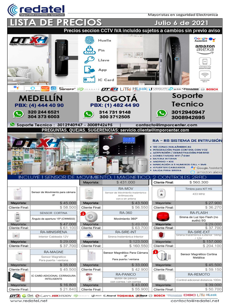 Precios Distribuidor Redatel | PDF