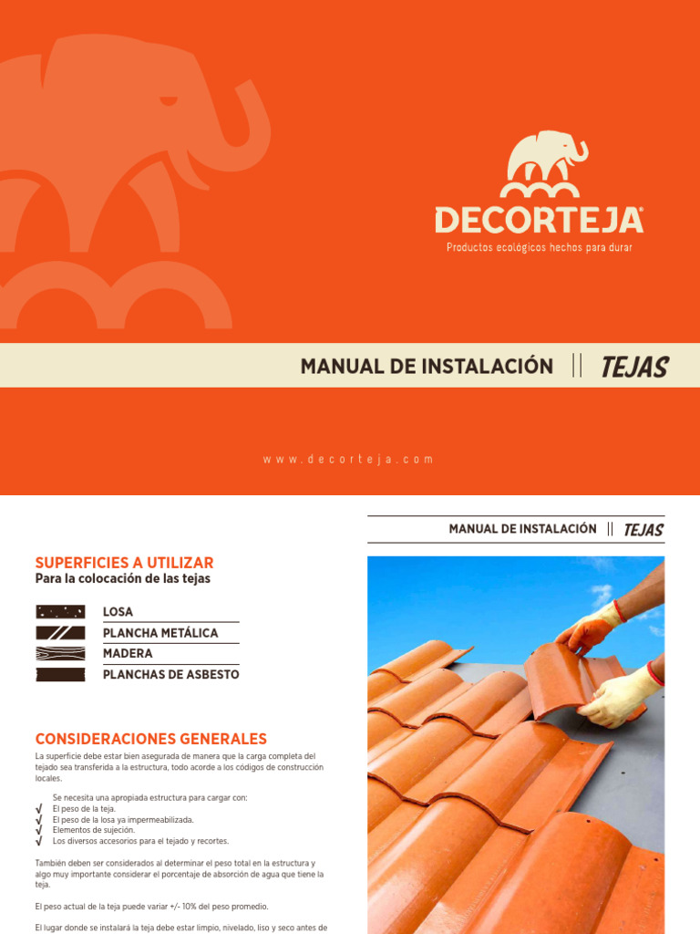 Manual de Instalacion Tejas | PDF