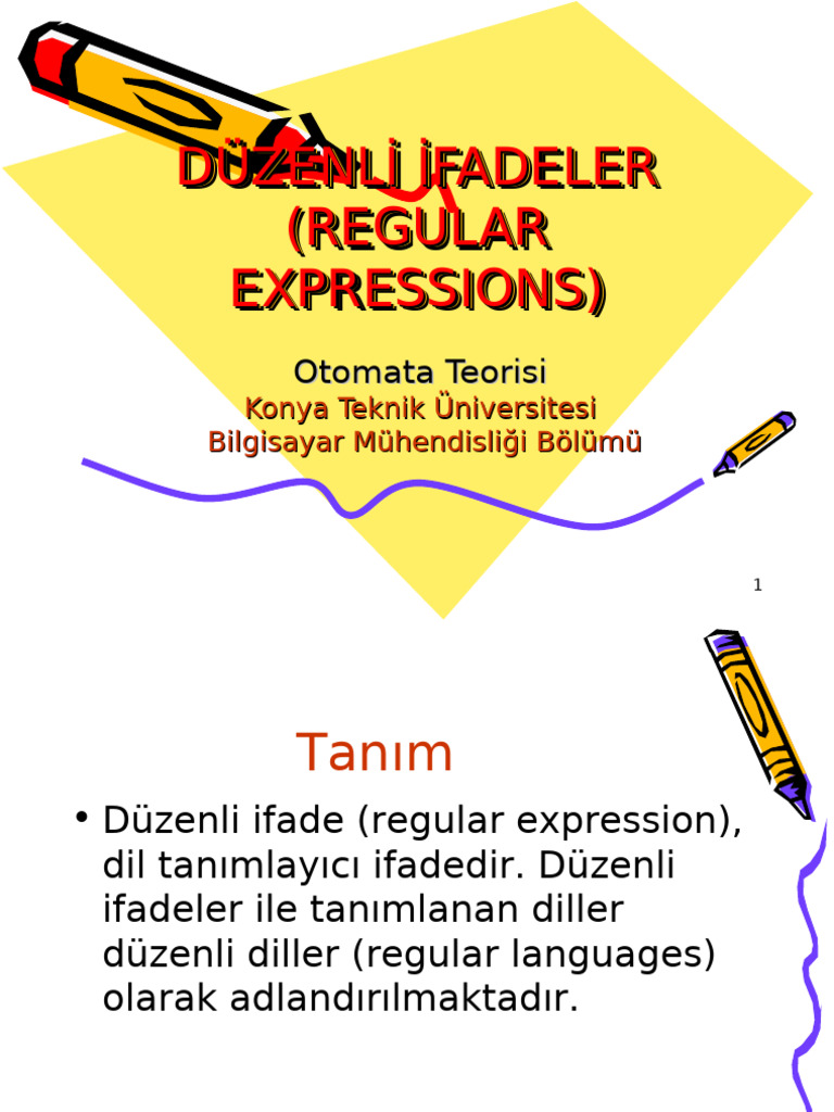 Otomata 3.2 Düzenli Ifadeler | PDF