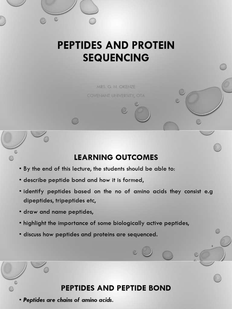 Peptides and Proteins | PDF