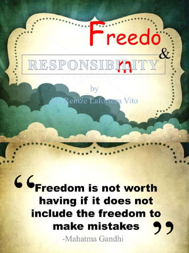 Freedom and Responsibility | PDF