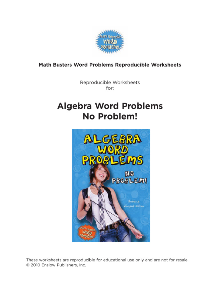 Algebra Word Problems | PDF | Equations | Self-Improvement