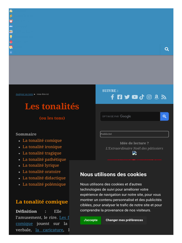Les Tonalités - EspaceFrancais - Com - 1668391360984 | PDF