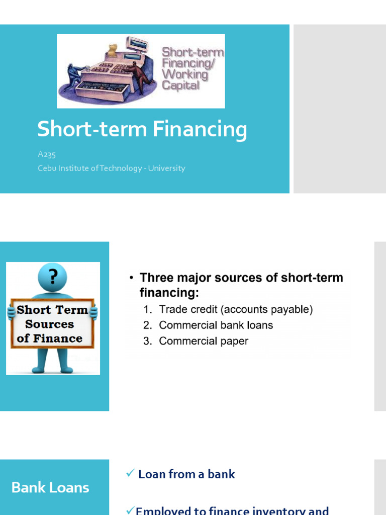 Module 3. Short-term Financing for students | PDF