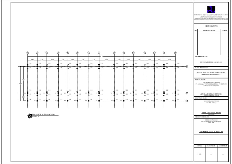 Denah Bore Pile | PDF