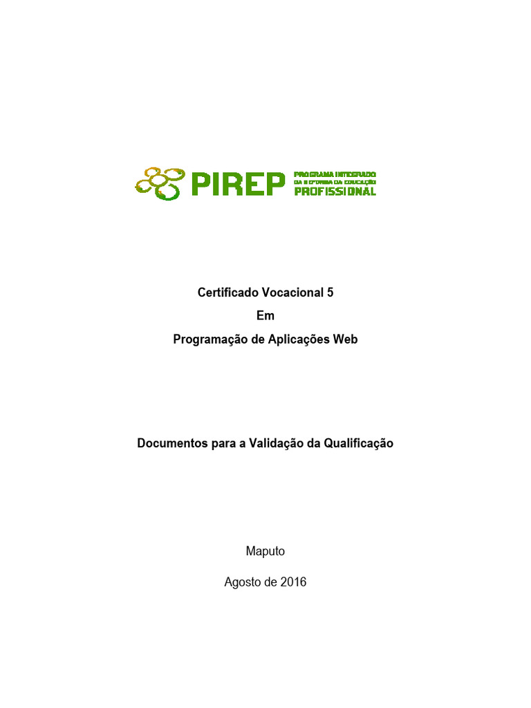 Certificado Vocacional em Programação Web | PDF | Rede mundial de ...