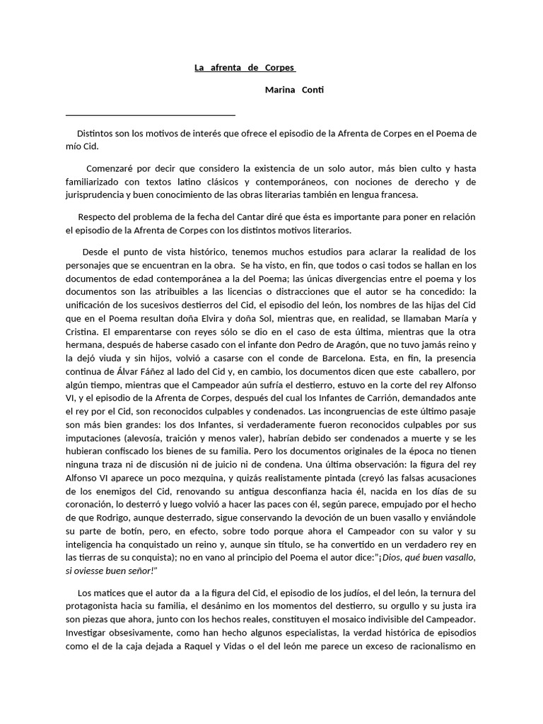 La Afrenta de Corpes | PDF