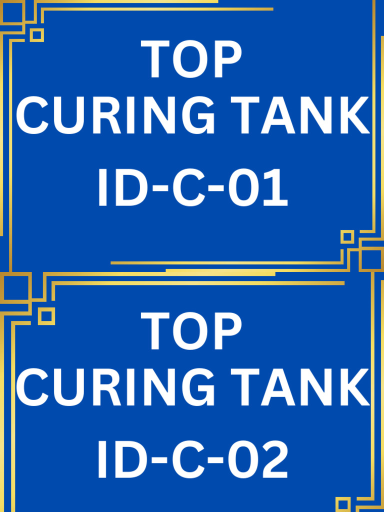 Top Curing Tank Id-c-01 | PDF