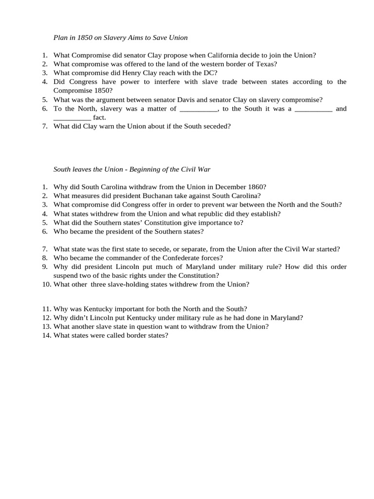 Civil War ST | PDF