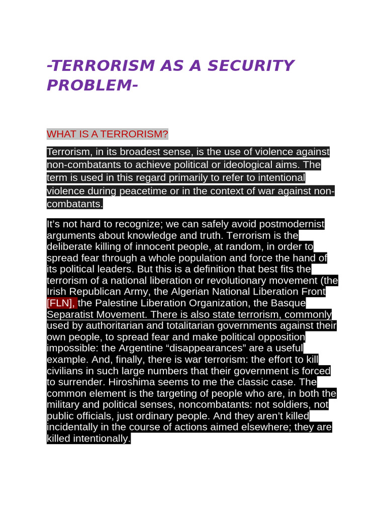 Hava Terrorism | PDF