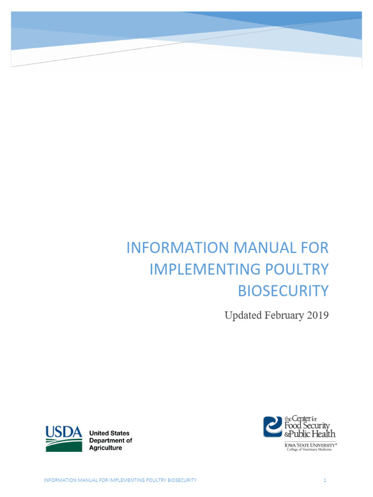Poultry Biosecurity Info Manual Pdf