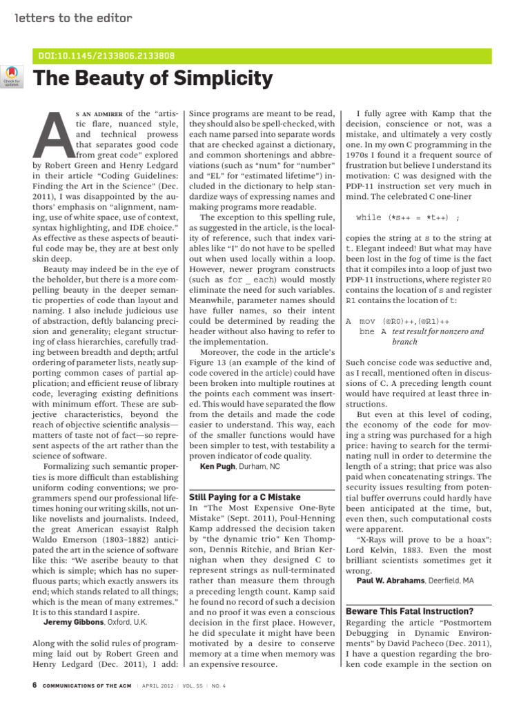 The Beauty of Simplicity | PDF | Information | Mathematics