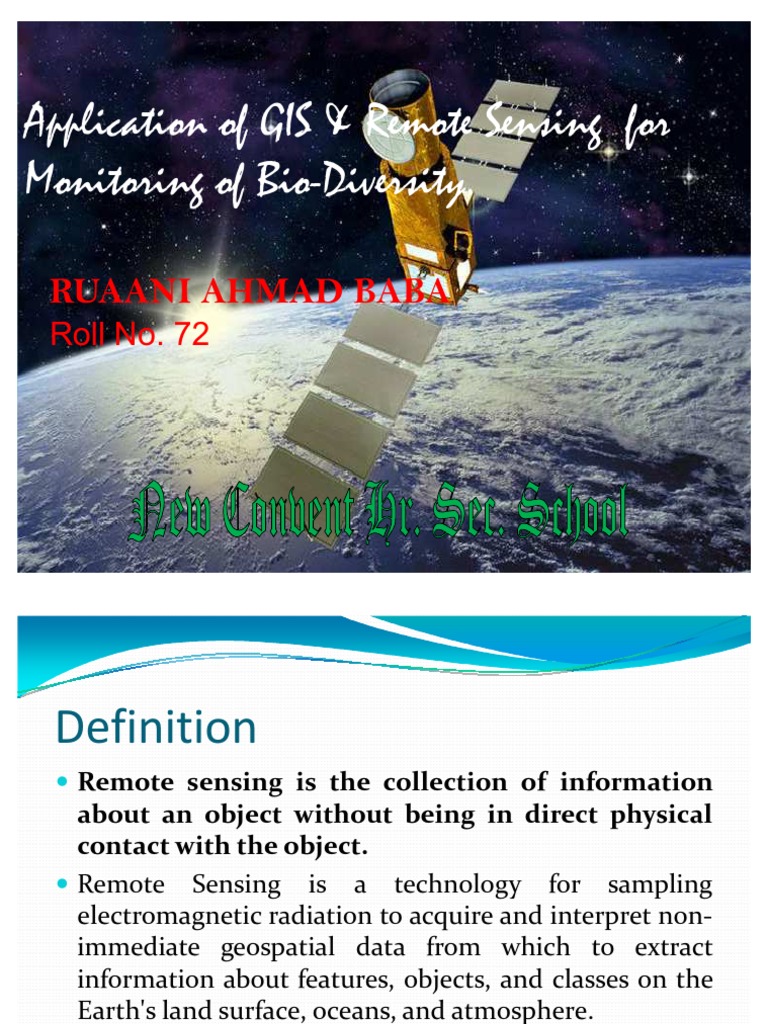 Application of GIS & Remote Sensing For Monitoring of Bio-Diversity | PDF | Geographic ...