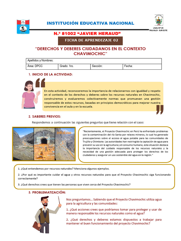 Ficha de Aprendizaje N°02-U6-2024 | PDF