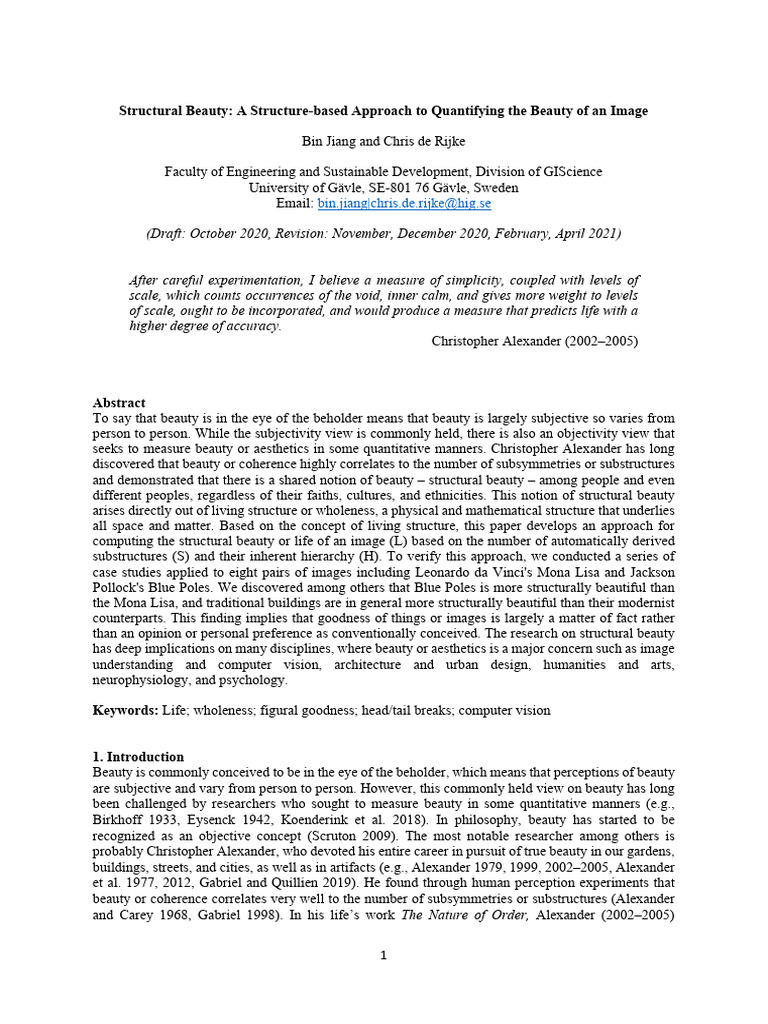 Structural Beauty - A Structure-Based Approach To Quantifying The ...