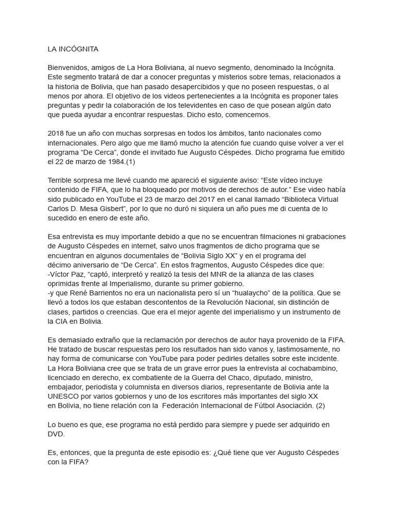 El Borrador Más Cool de La Vida | PDF | Bolivia