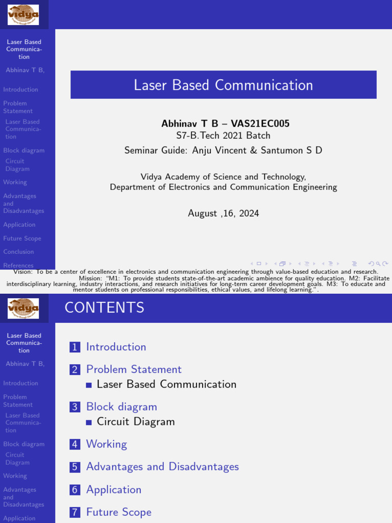 Laser Based Communication | PDF