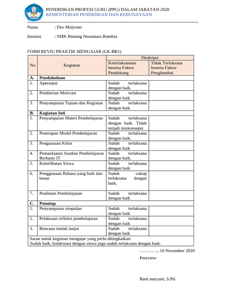 1-BR3 Review Teman Sejawat 1 - Rani Maryani | PDF