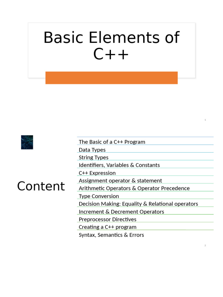 2-Basic Elements | PDF