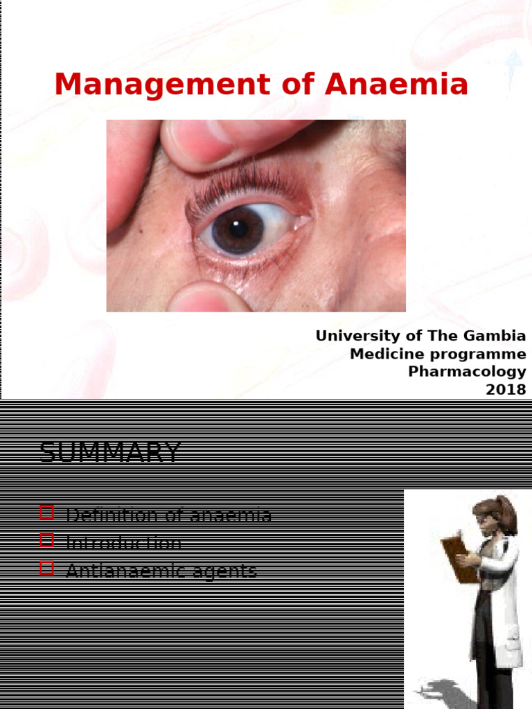 Lect 16 - Management of Anaemia | PDF