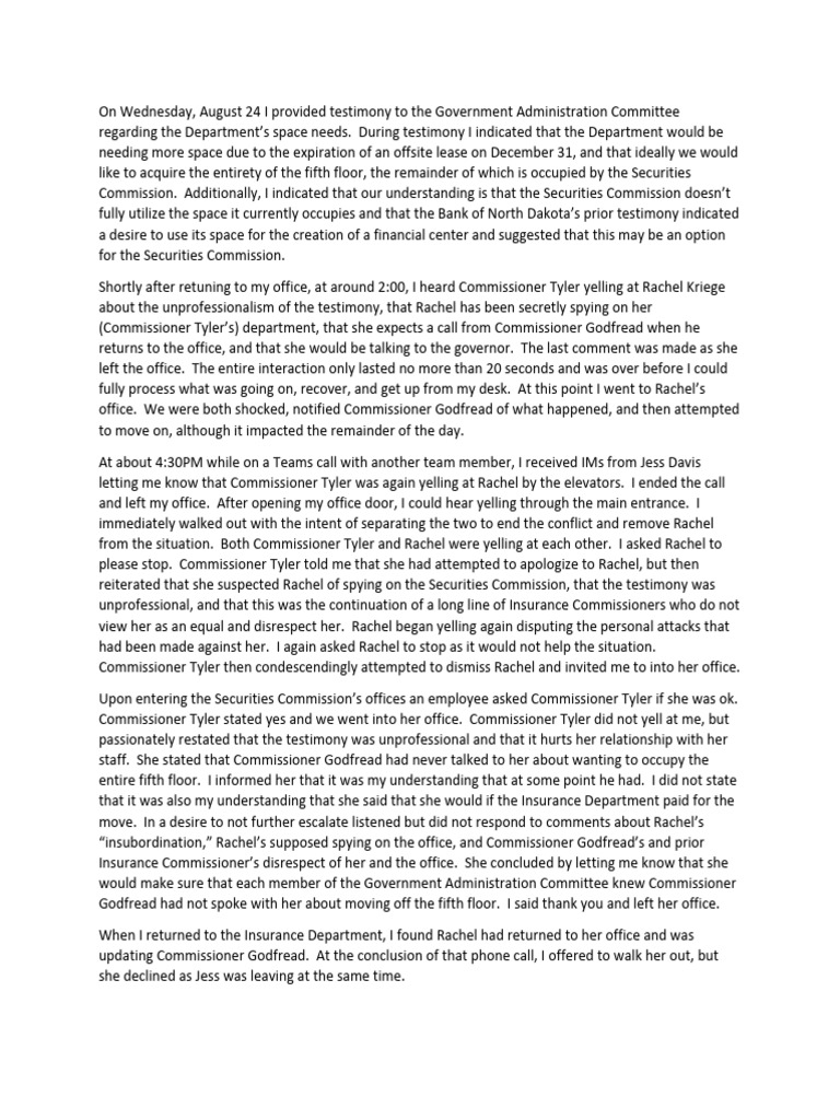 Insurance Department Statements | PDF