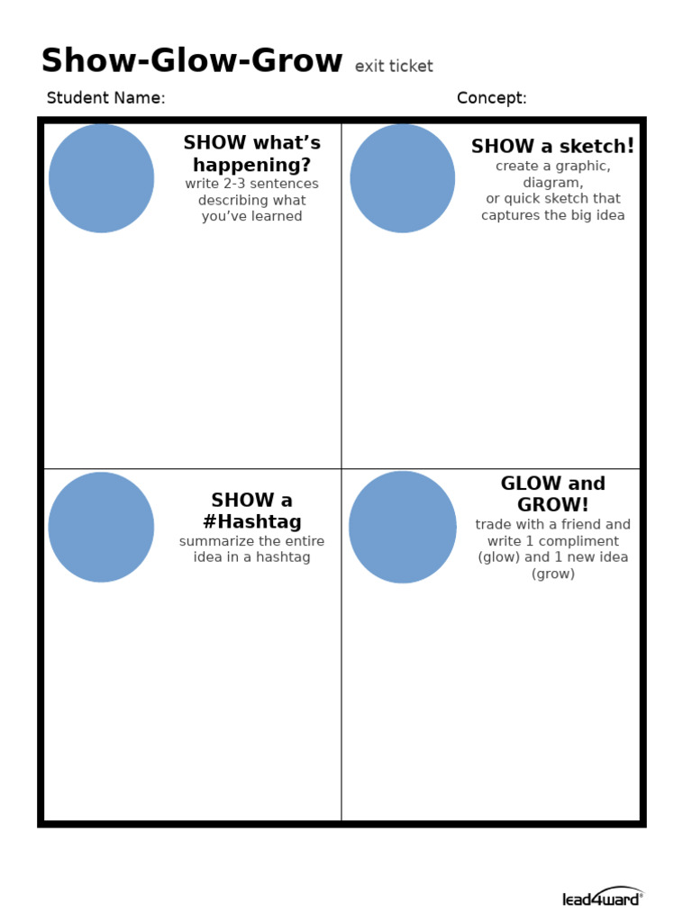 Show Glow Grow - Template | PDF