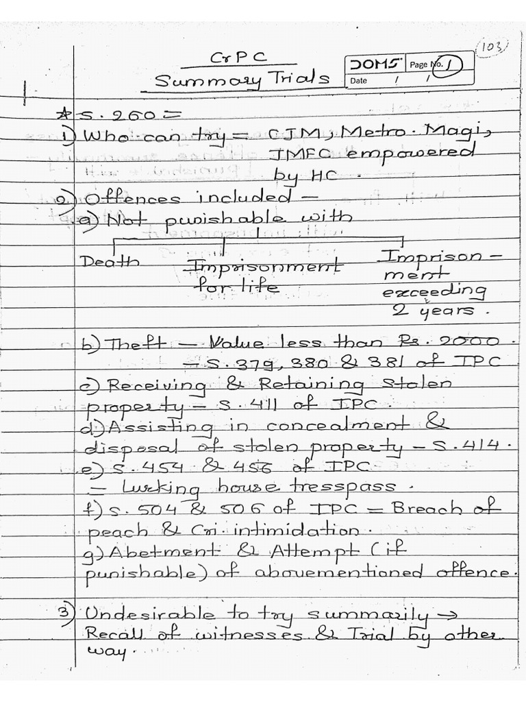 CRPC 11 Summary Trials and Judgement | PDF