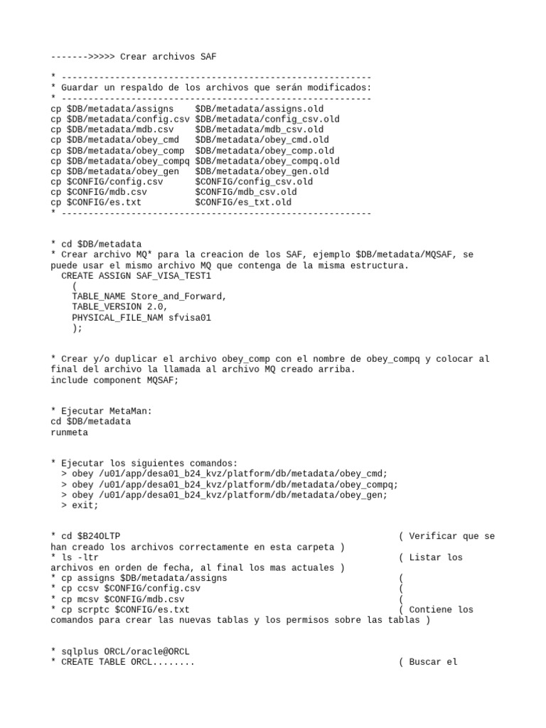 Info Procedimiento Crear SAF Linux | PDF | Software de gestión de datos ...