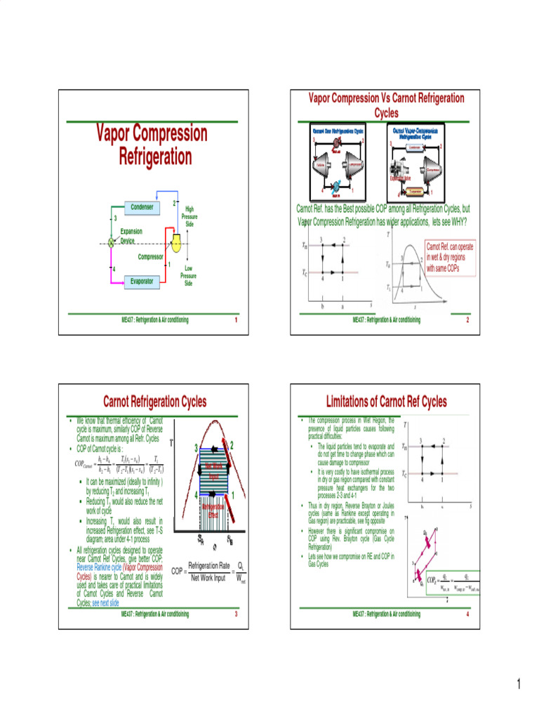 Refrigeration Cycles CHP 3 | PDF