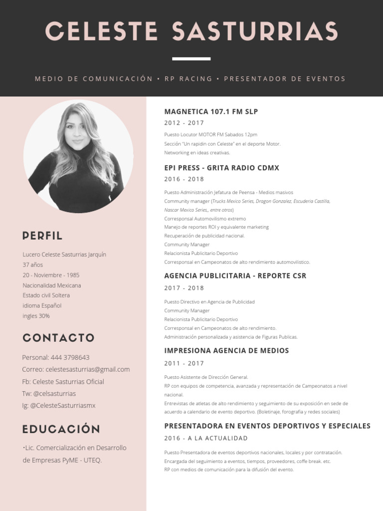 CV - Celeste Sasturrias 2024 | PDF